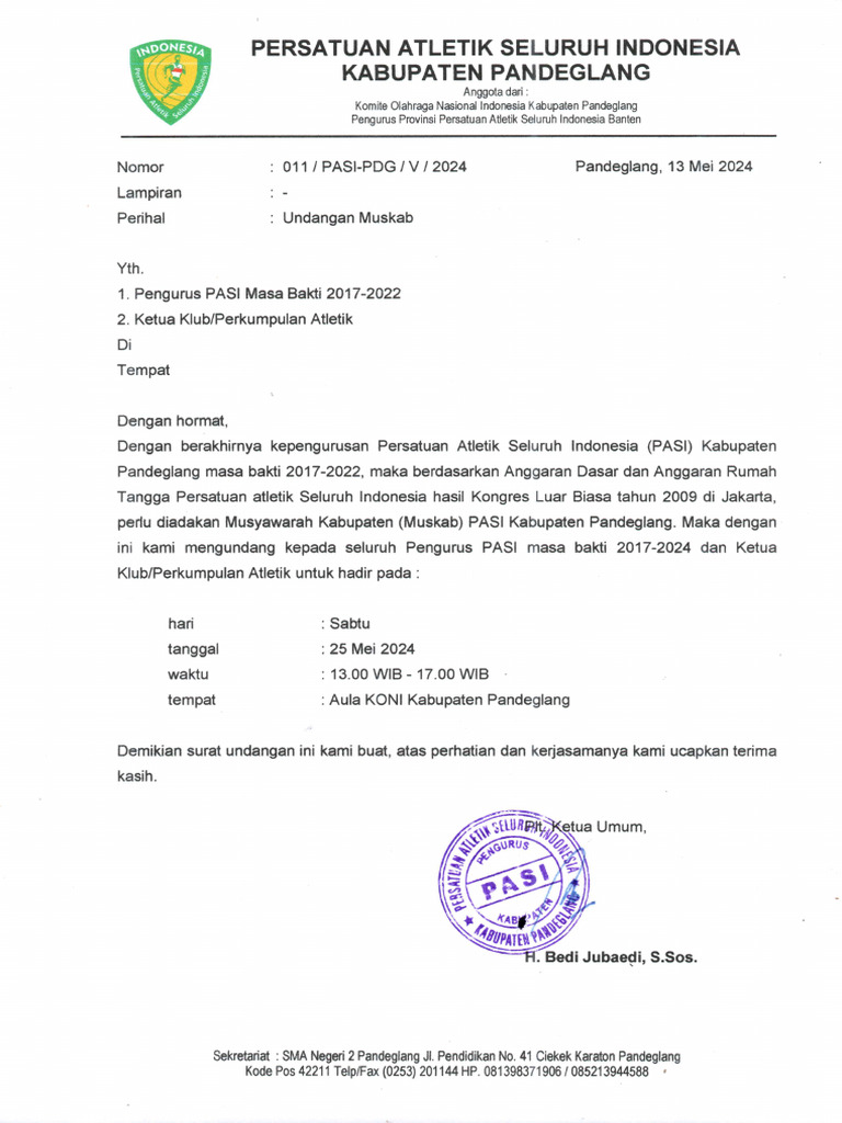 Undangan Muskab | PDF
