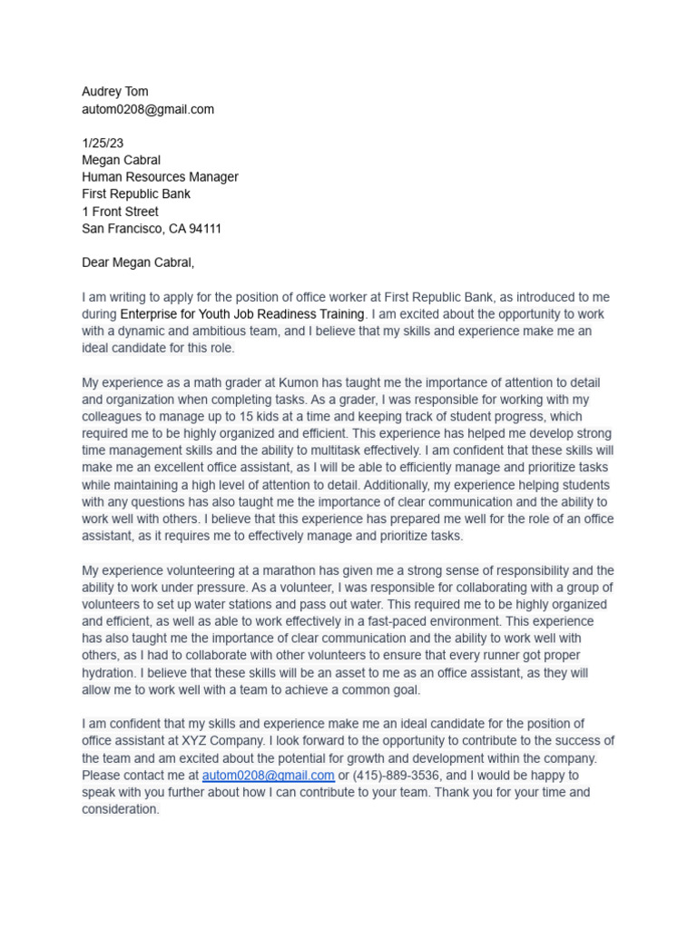 Cover Letter Template | PDF | Cognition