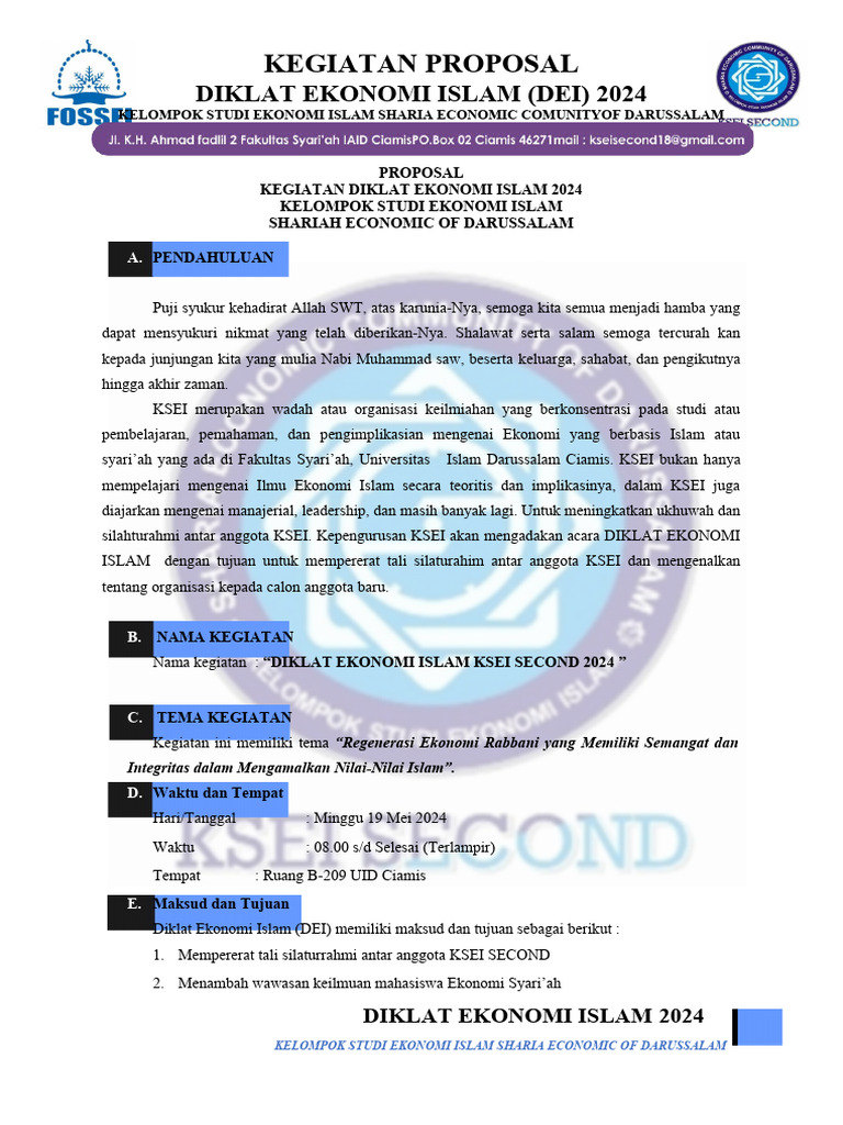 Proposal Dei 2024 | PDF