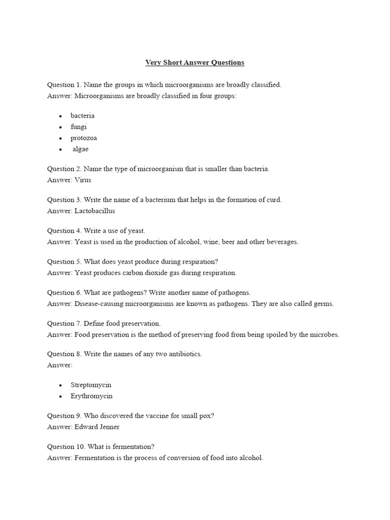 Microorganisms Chapter 2 CBSE Class 8 Notes by Avijit Sir | PDF ...