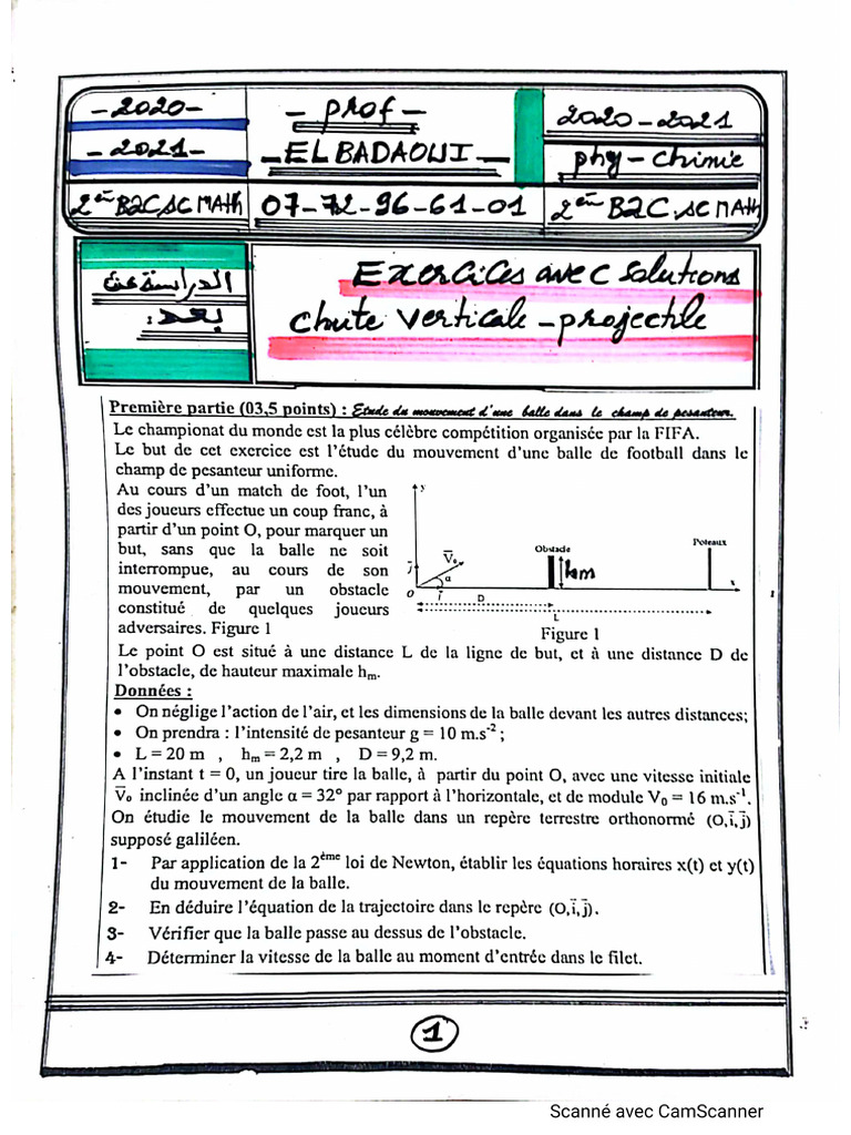 Chute Libre Projectile | PDF