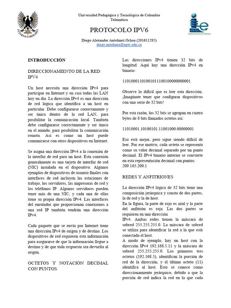 Protocolo Ipv6 | PDF | Dirección IP | Yo Pv6