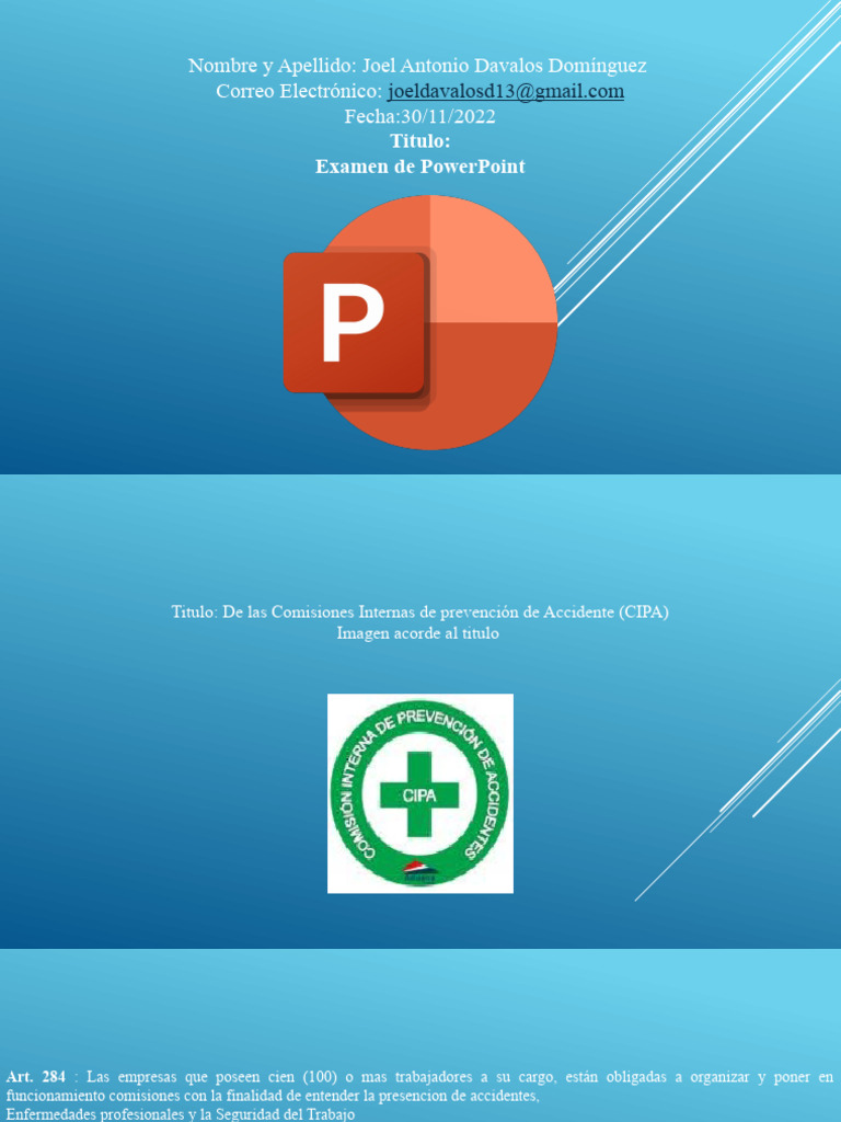 Examen de Power Point | PDF