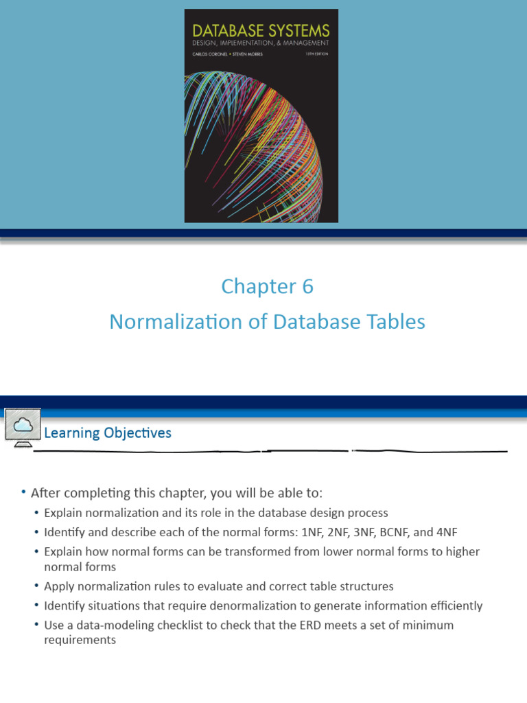 Chap - 6 Normalization Database Tables | PDF | Information Science | Data Management