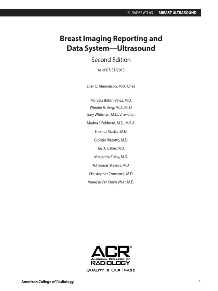 03 - Bi-Rads Us 07-31-13 | PDF | Medical Ultrasound | Mammography