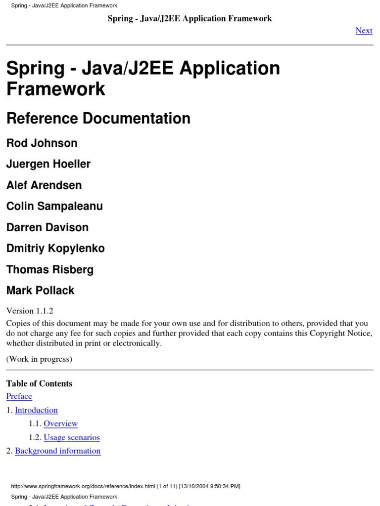 Spring Framework Guide | PDF | Class (Computer Programming) | Spring Framework