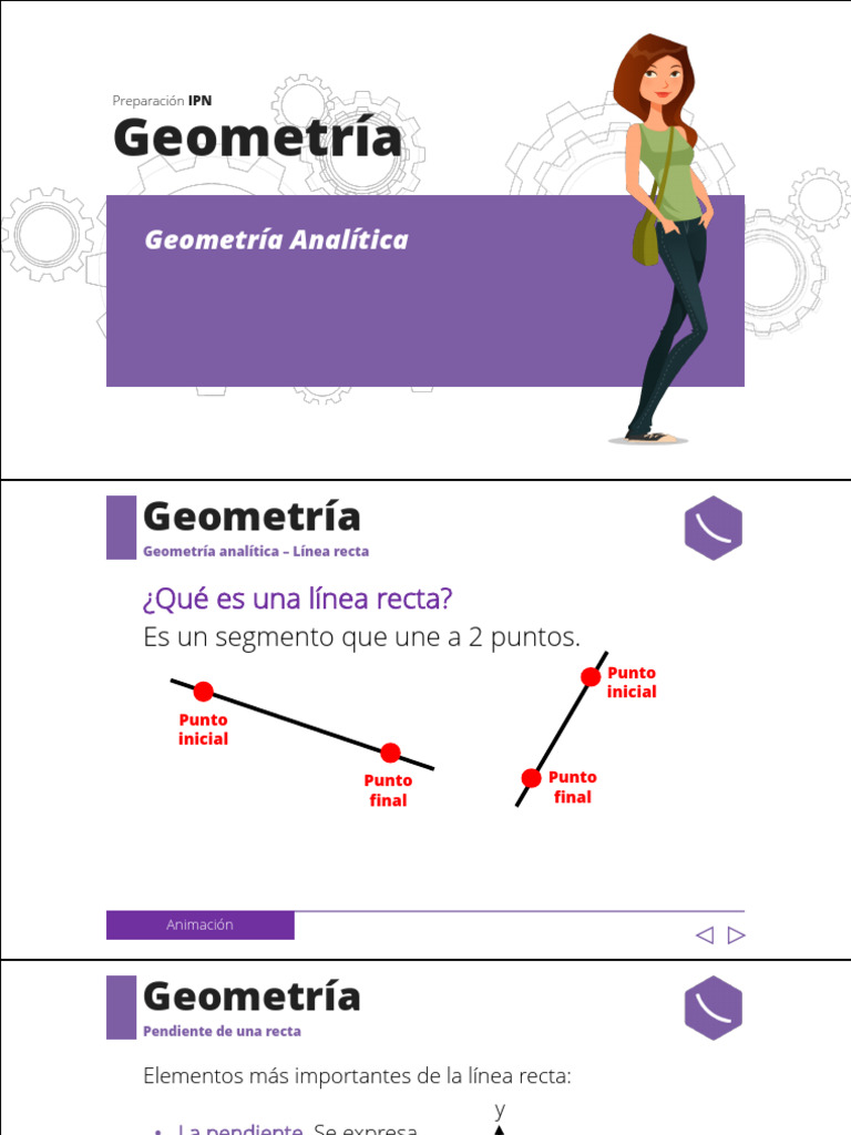 Geometría Analítica: Líneas y Pendientes | PDF | Pendiente | Línea ...