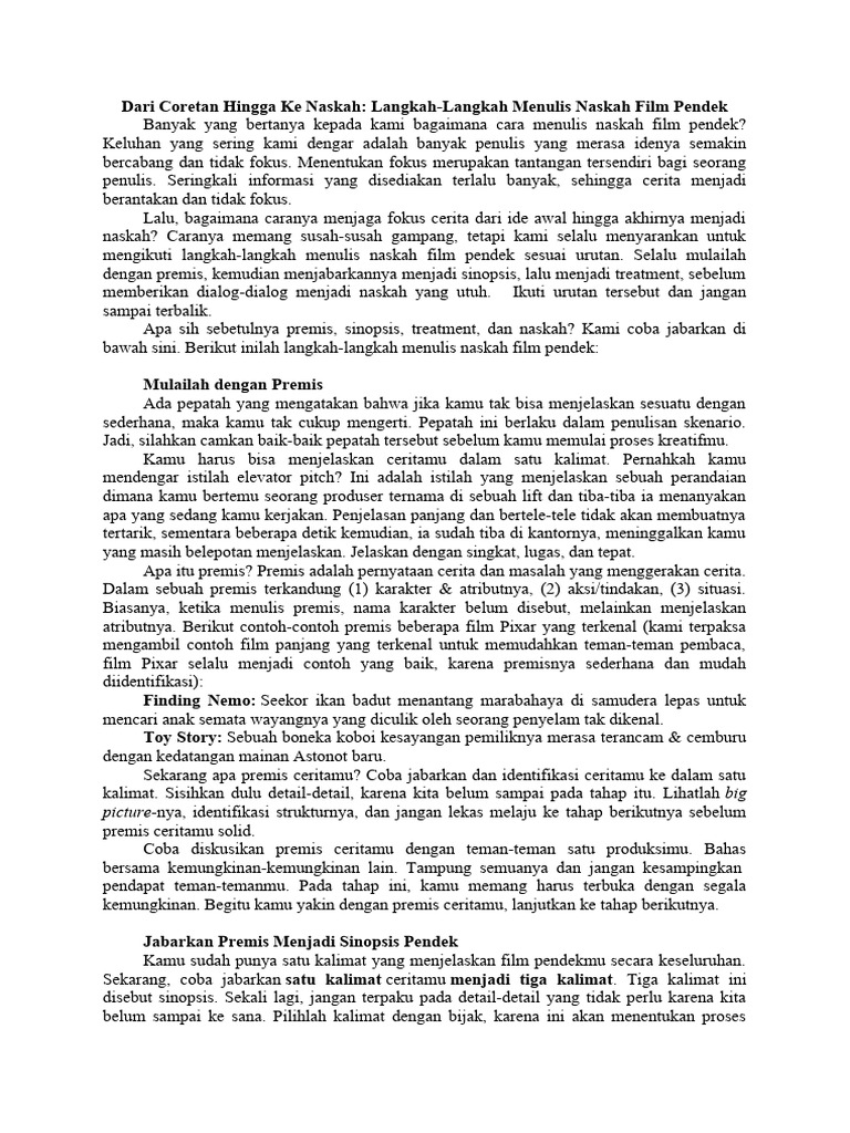 Dari Coretan Hingga Ke Naskah | PDF