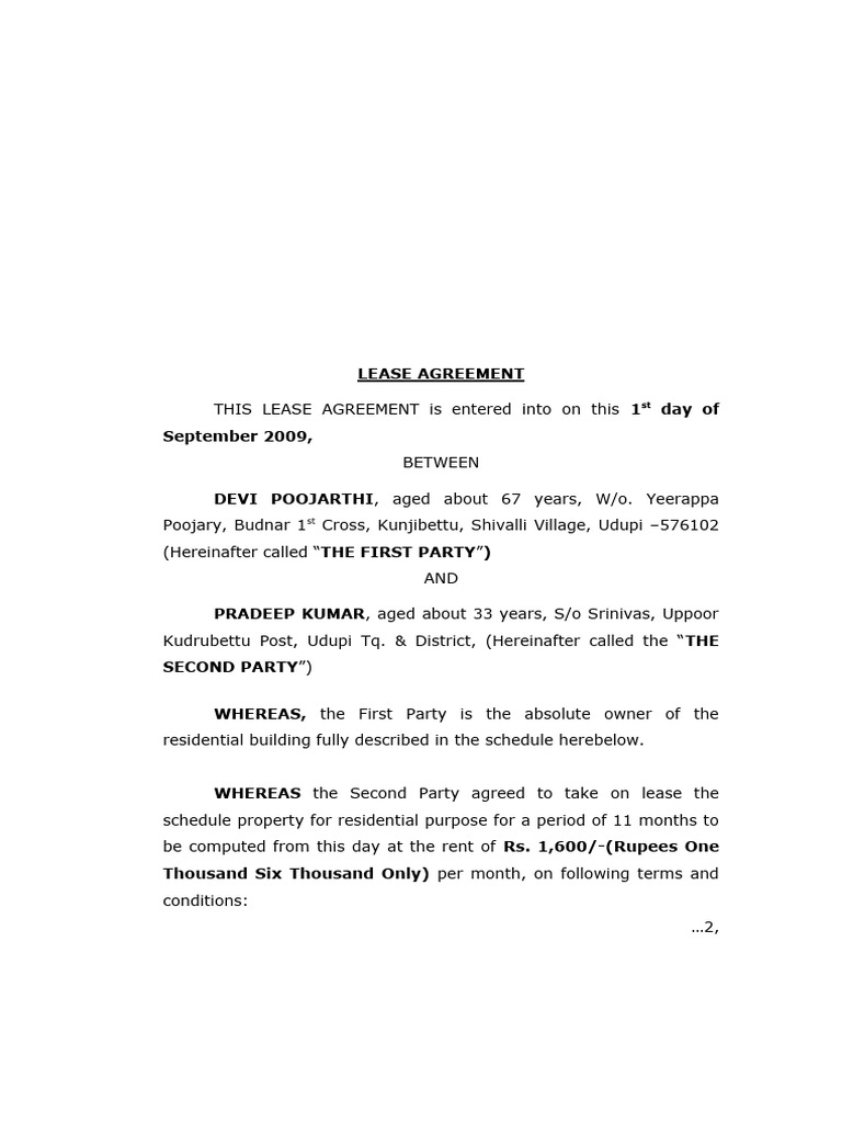 Lease Agreement | PDF | Lease | Leasehold Estate