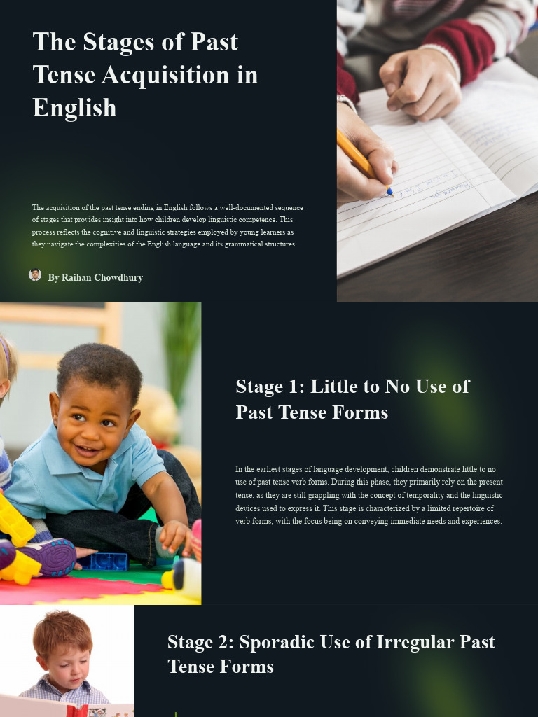 The Stages of Past Tense Acquisition in English | PDF | Grammatical ...