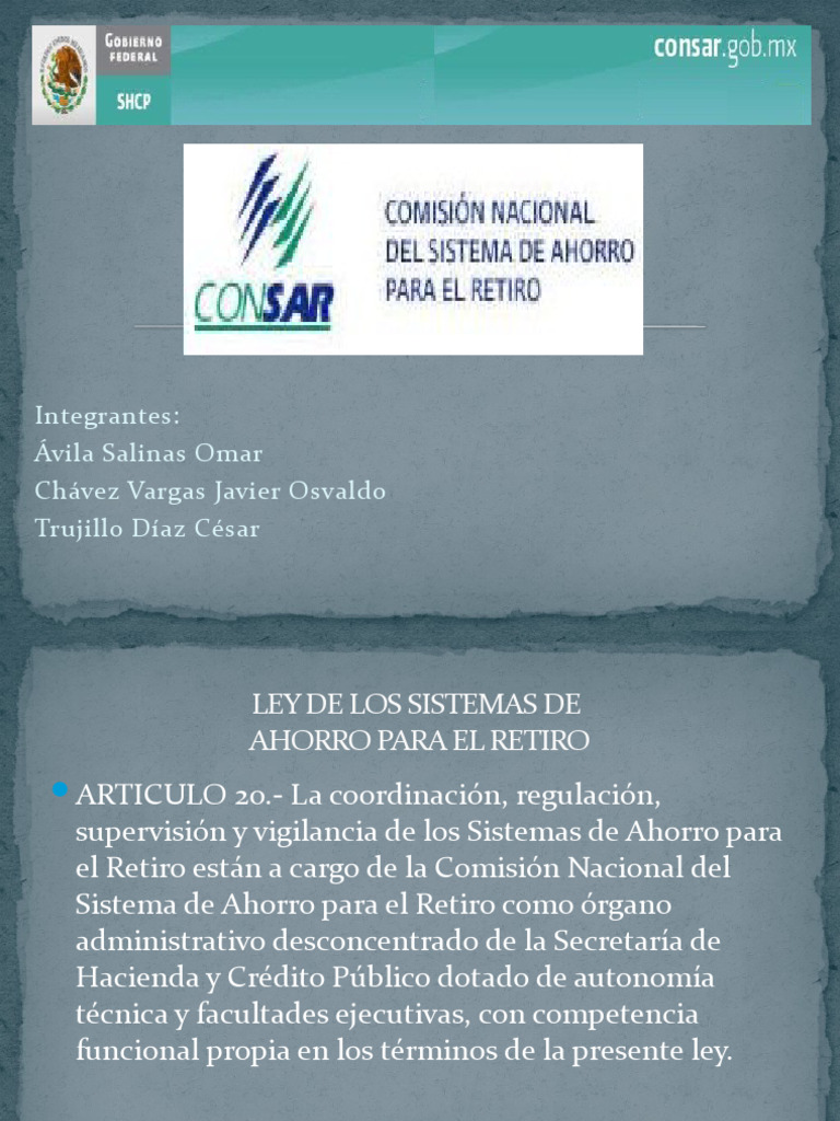 CONSAR | PDF | Economias