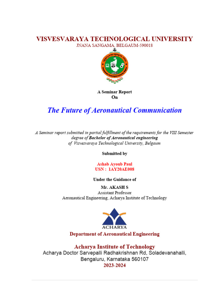 Future of Aeronautical Communication | PDF | Wireless Lan | Computer ...