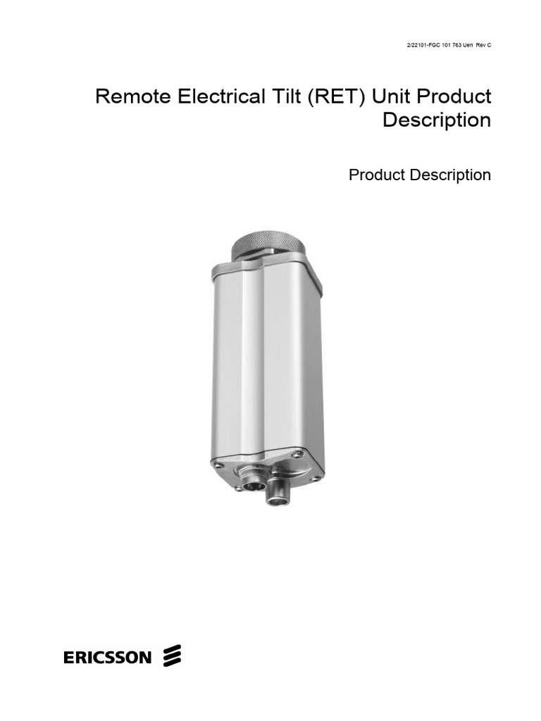 RET Remote Electrical Tilt Unit - Product Description | PDF | Antenna ...