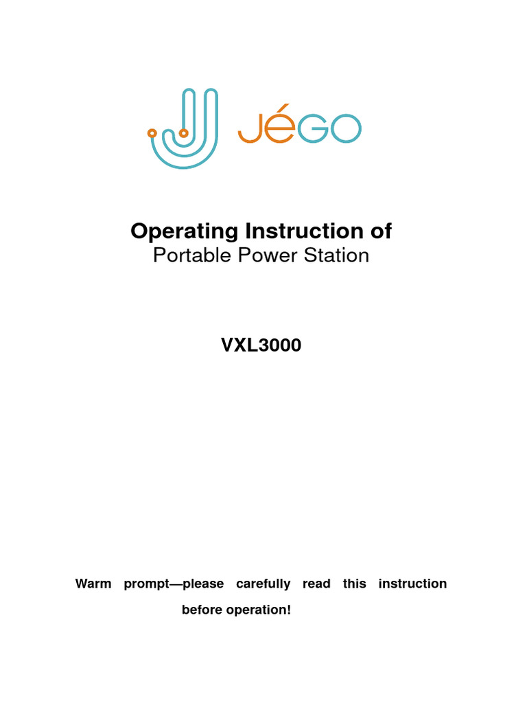 JeGO Power Pods Manual | PDF | Alternating Current | Direct Current