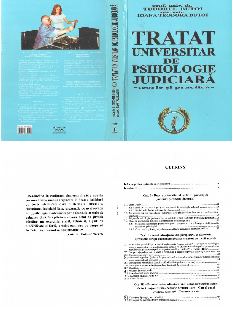 Tratat Universitar de Psihologie Judiciară 2006 | PDF