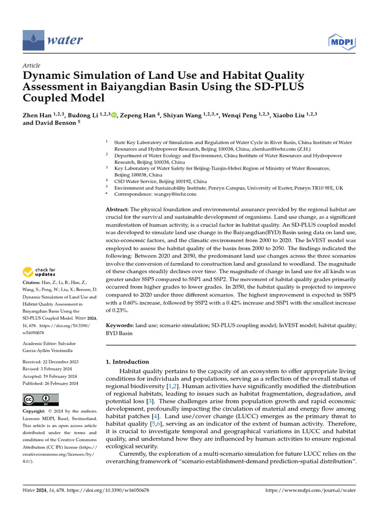 Habitat quality-inVEST | PDF | Simulation | Climate