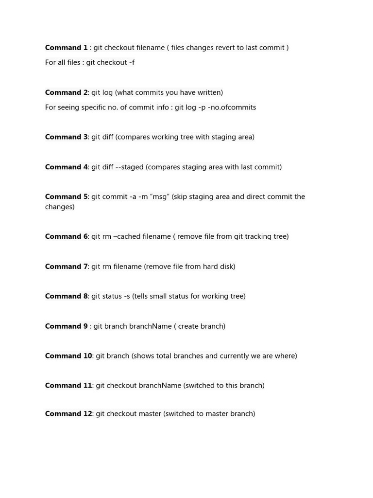 Git Cheat Sheet | PDF | Computers