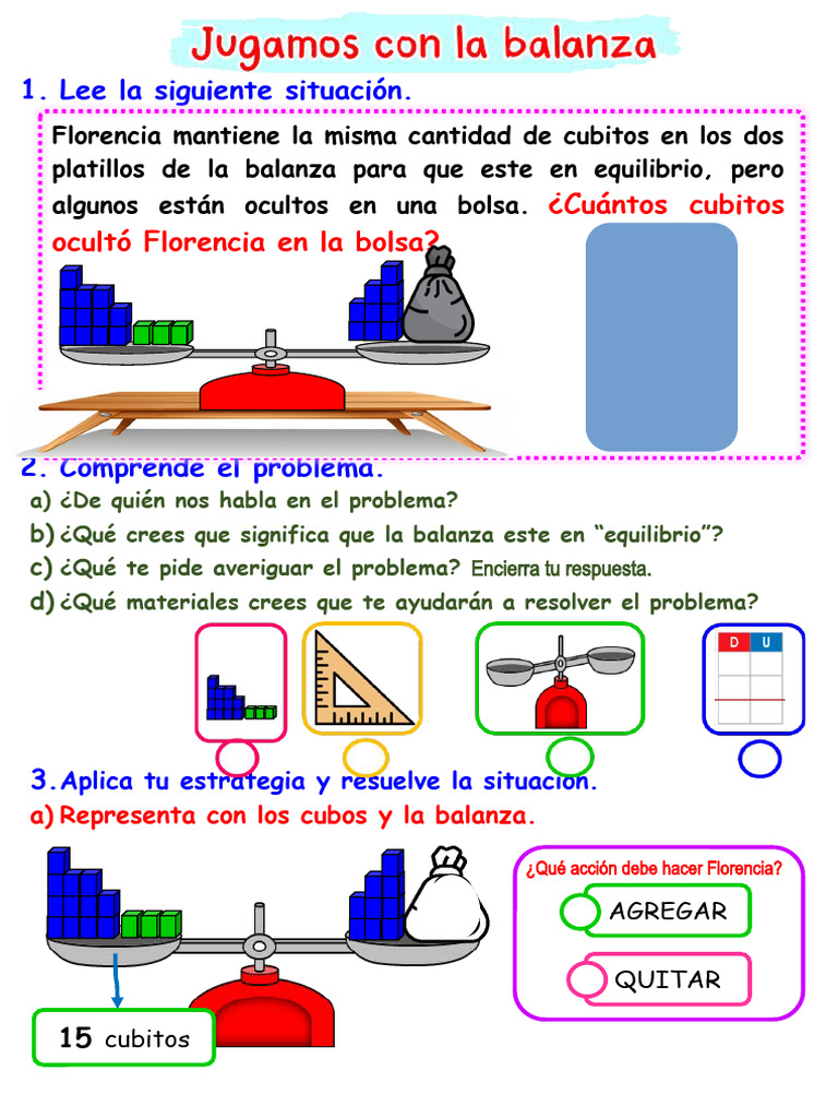Ficha 8 Jugamos Con Las Balanzas 2024 Maestra Janet | PDF