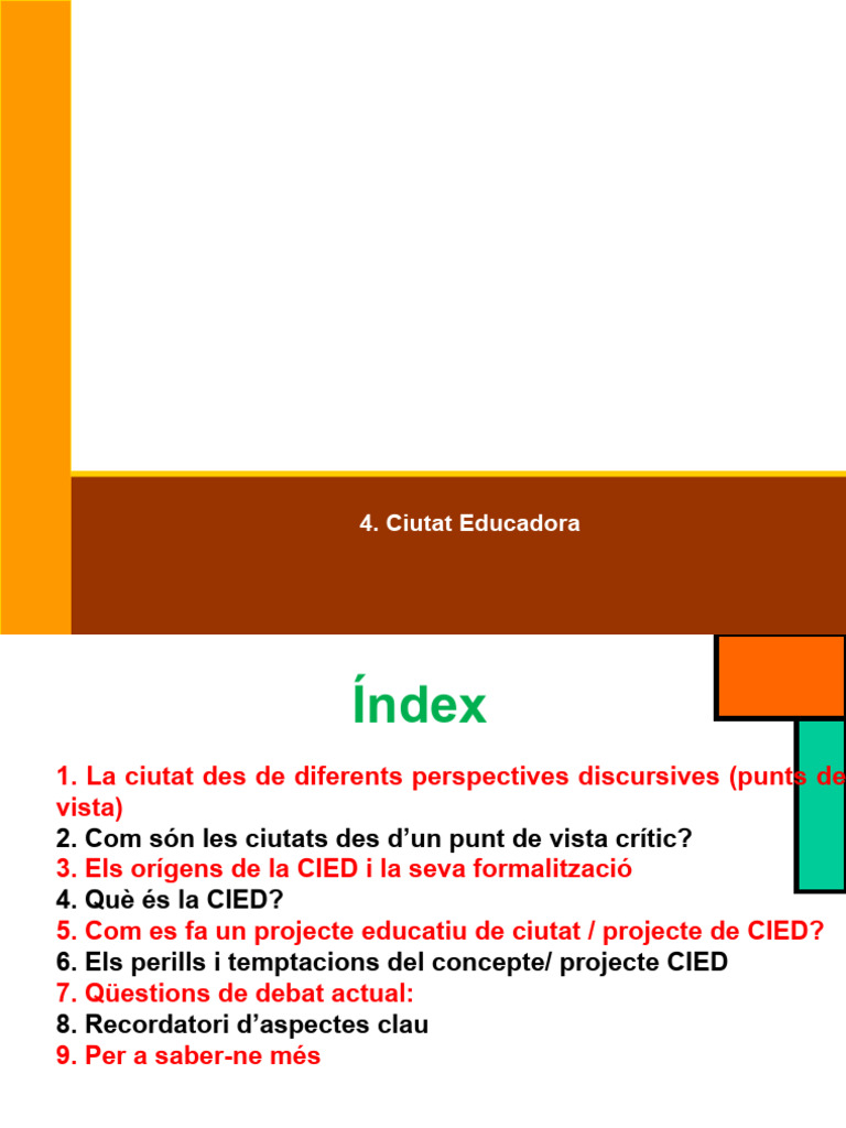 Ciutat Educadora | PDF