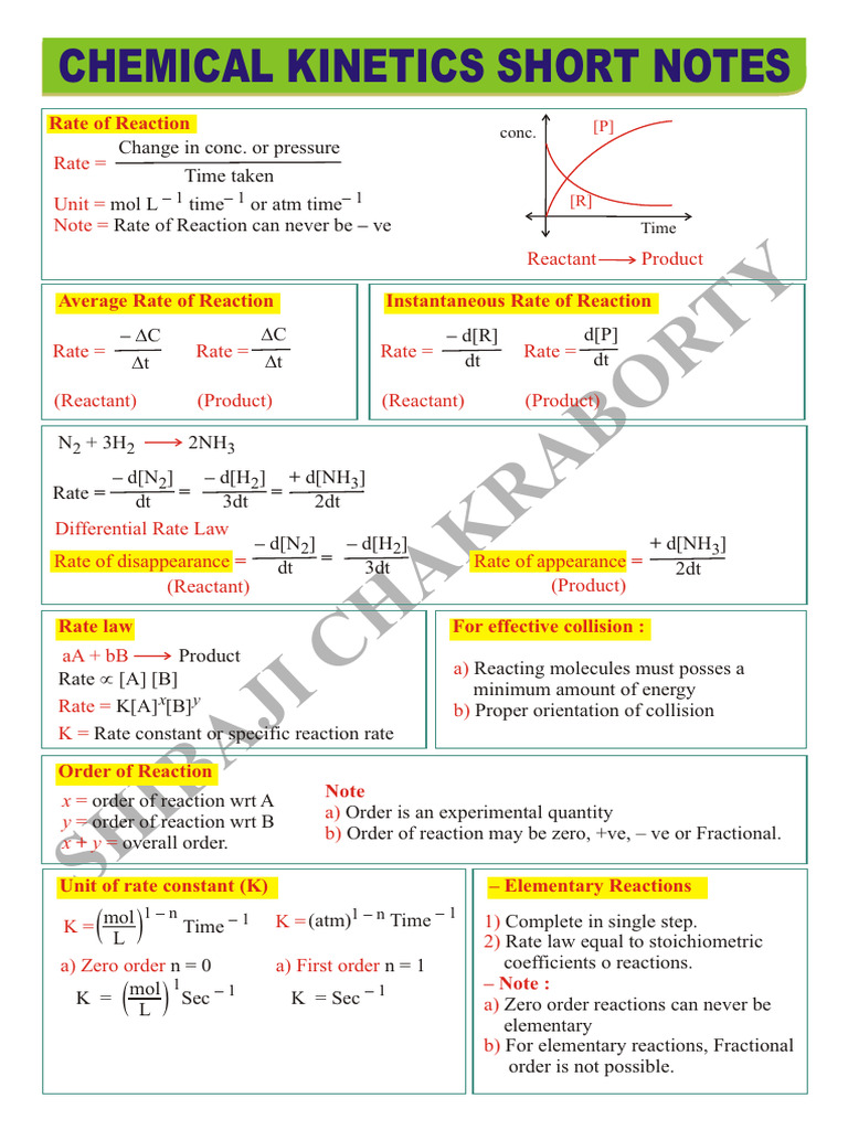Chemical Kinetics 1 | PDF | Reaction Rate | Chemistry