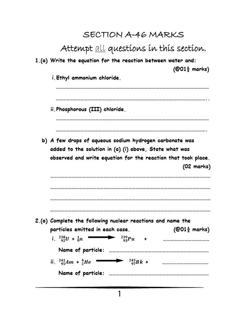 Set 33 Chemistry (Paper) 1 | PDF | Distillation | Ph
