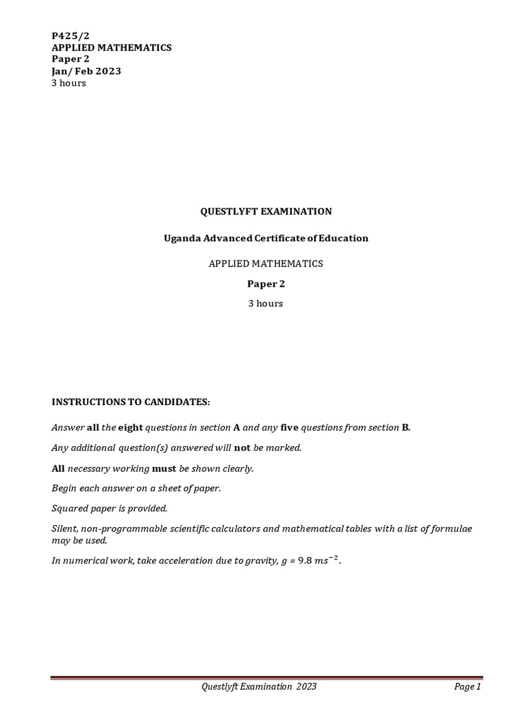 A Level Math P2 2023 | PDF | Normal Distribution | Physics