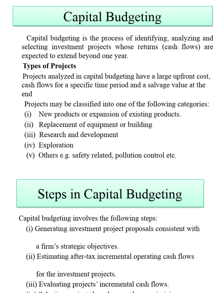 Capital Budgeting | PDF | Net Present Value | Capital Budgeting