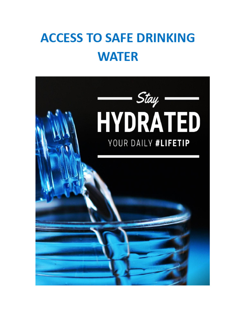 Access to Safe Drinking Water | PDF | Drinking Water | Wash