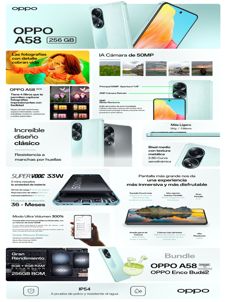 Oppo A58 256gb Onep-1 | PDF | Altoparlante | Tecnología de información ...