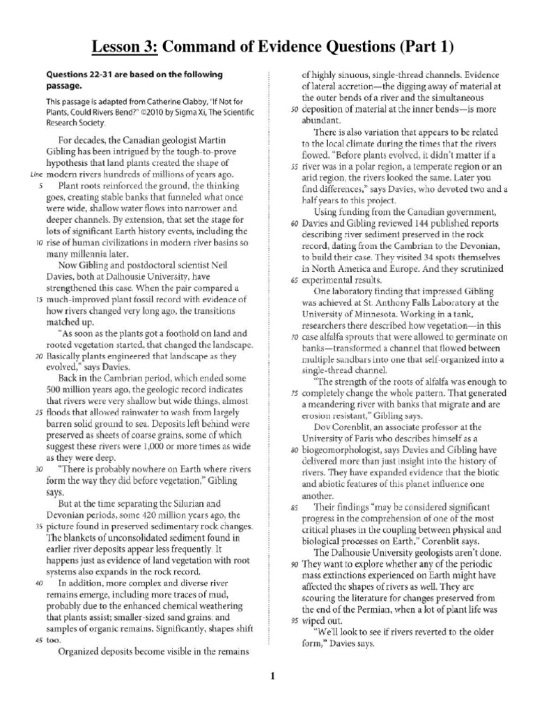 Command of Evidence Questions Explained | PDF | Self-Improvement