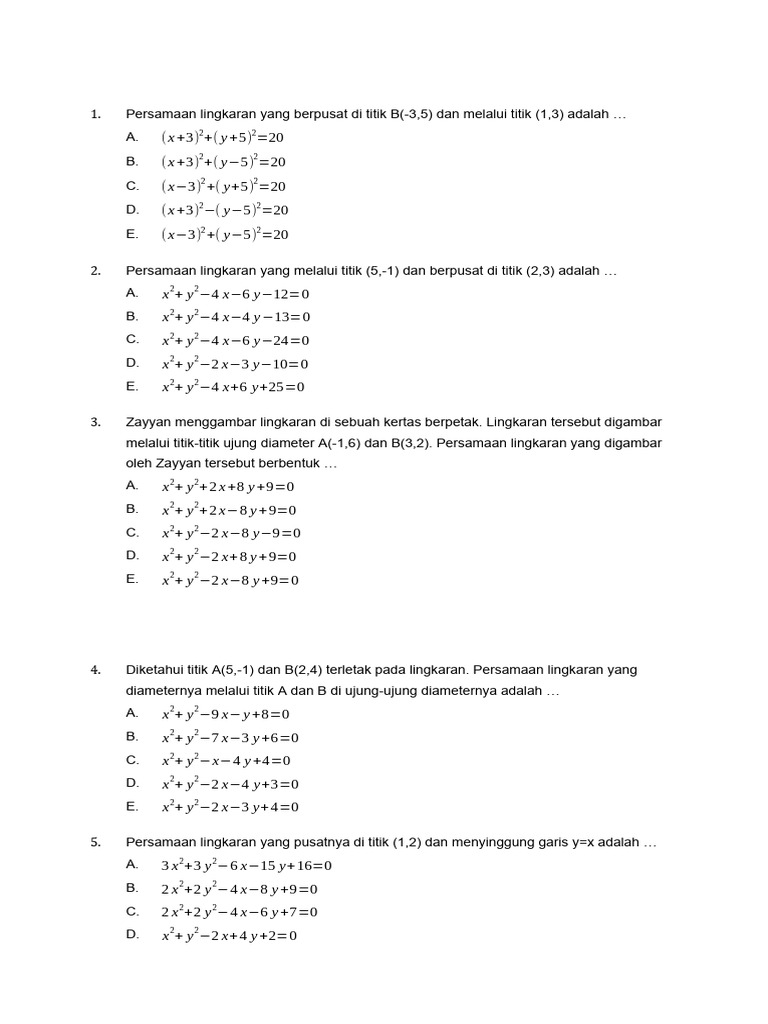 Soal - Mat (Peminatan) - ASAS Genap 2024 - Kls XI - K13 | PDF