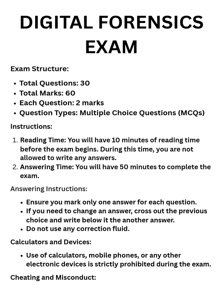 Question Paper DF Batch 02 | Download Free PDF | Digital Forensics ...