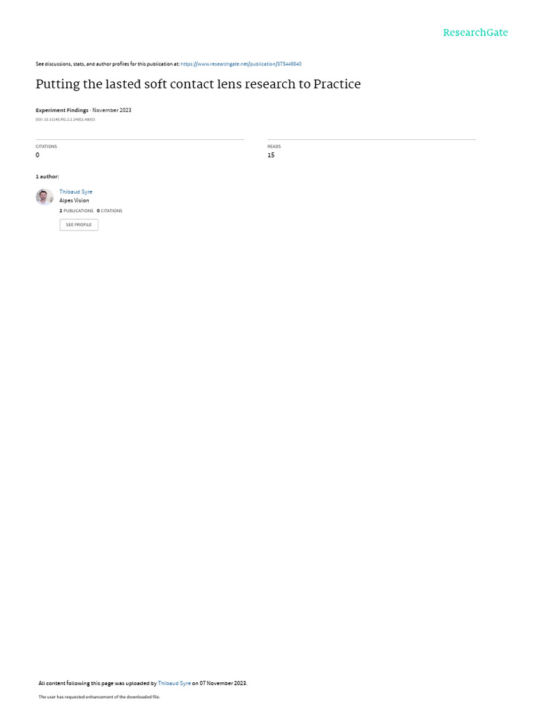 PuttingthelastedsoftcontactlensresearchtoPractice | PDF | Visual Acuity ...