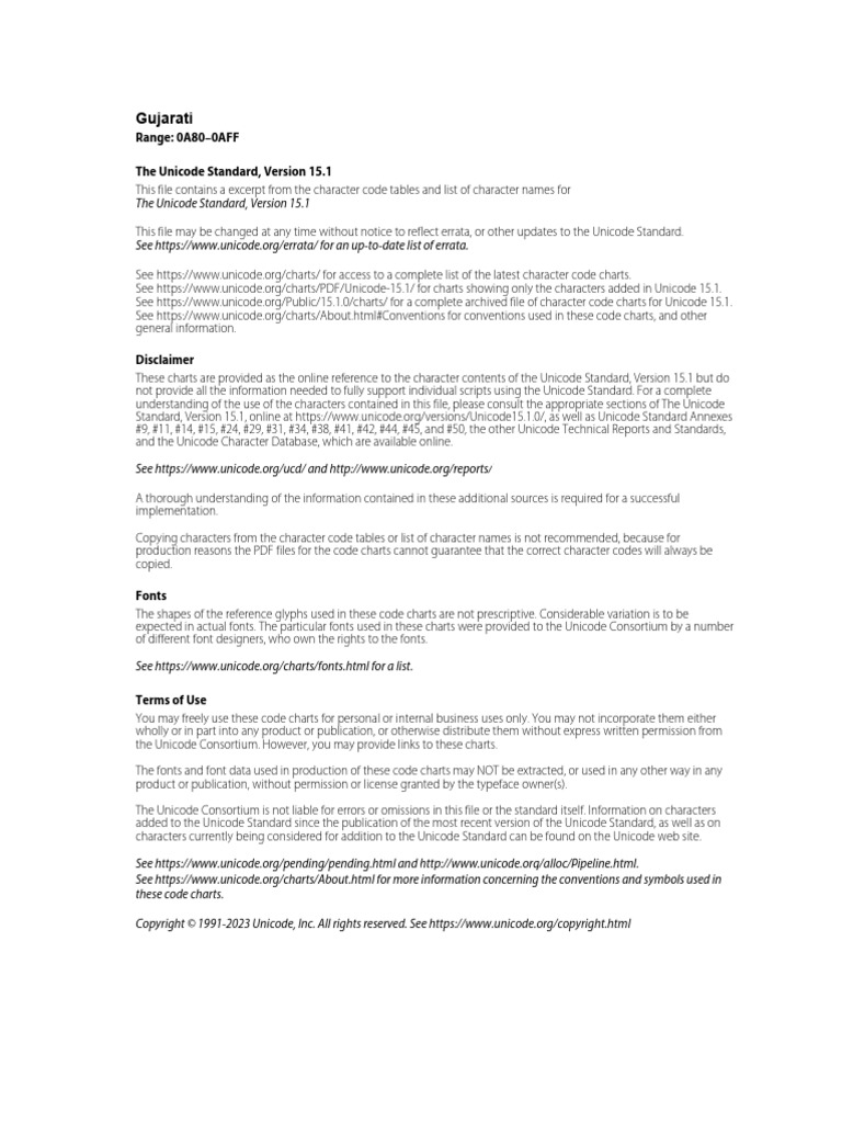 U0A80 | PDF | Typefaces | Notation