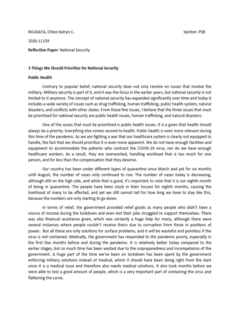 NSTP Reflection Paper | PDF | Natural Disasters | Emergency Management