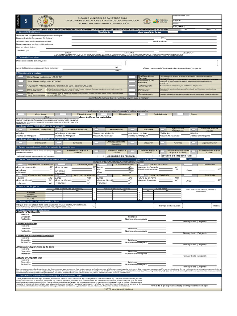 Formulario F-01 v.2020 - Depc | PDF