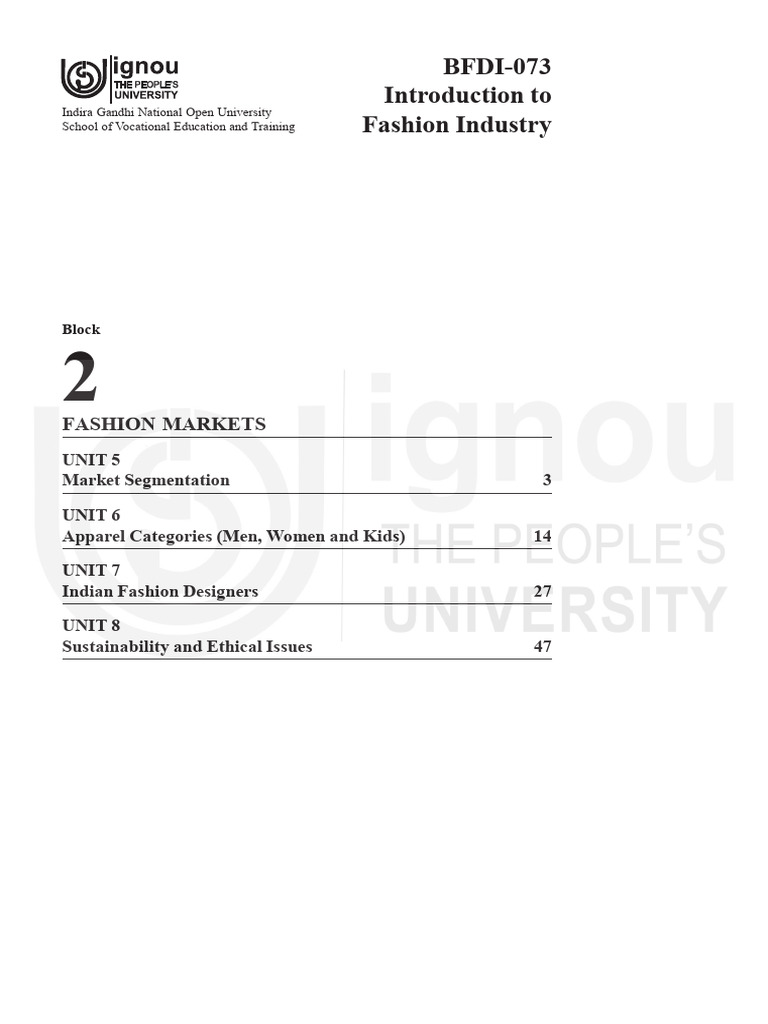 Fashion Markets | PDF | Marketing | Market Segmentation