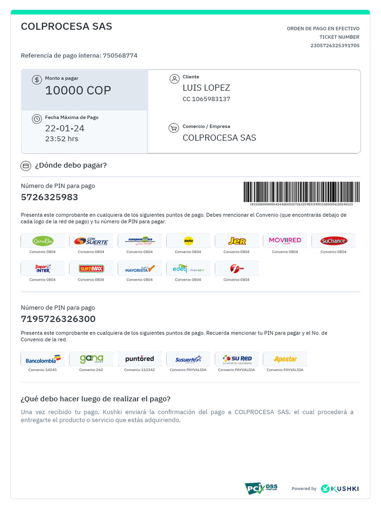 Colprocesa Sas: Luis Lopez | PDF