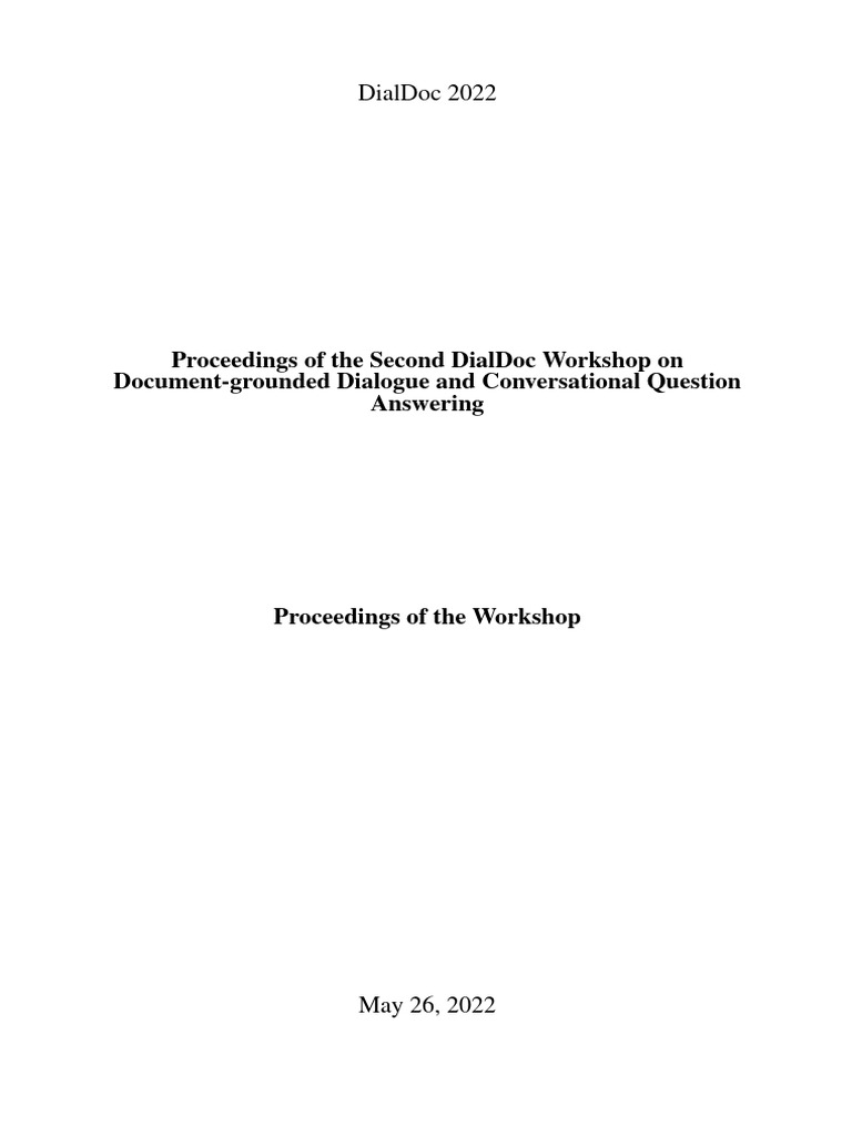 2022 Dialdoc-1 | PDF | Artificial Intelligence | Intelligence (AI) & Semantics