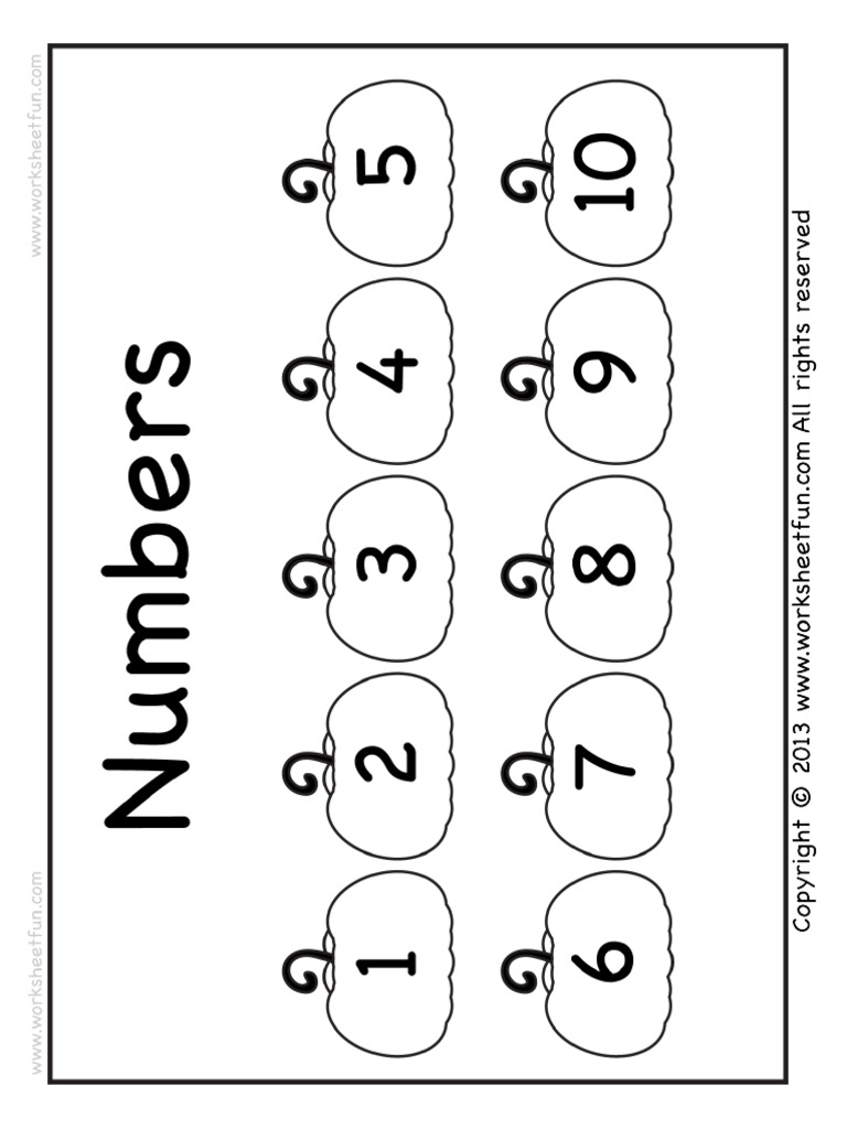 Halloween Pumpkin Numbers 1-10 | PDF