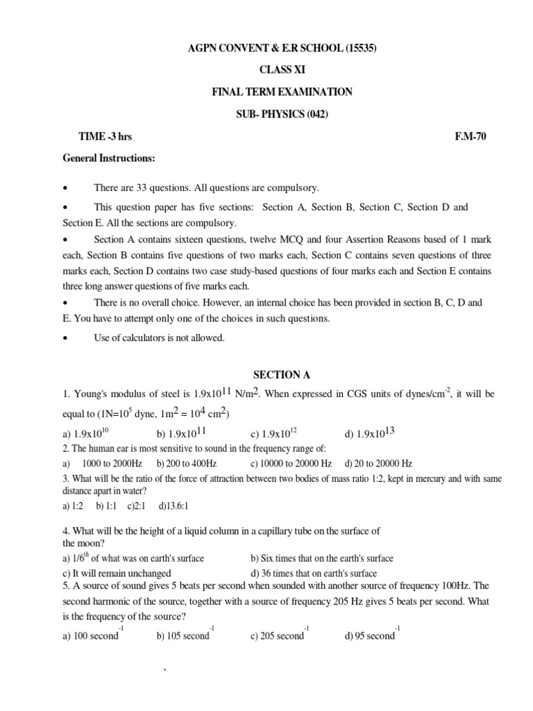 ClassXI PHY | PDF | Gases | Force