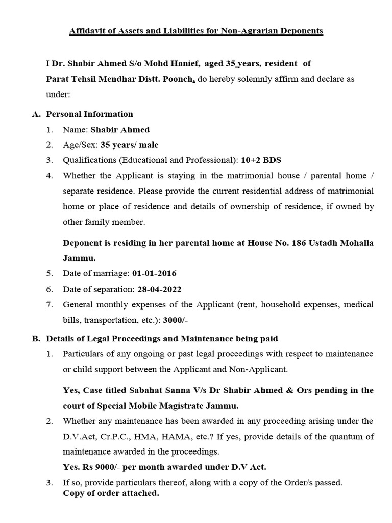 Enclosures | Download Free PDF | Expense | Affidavit