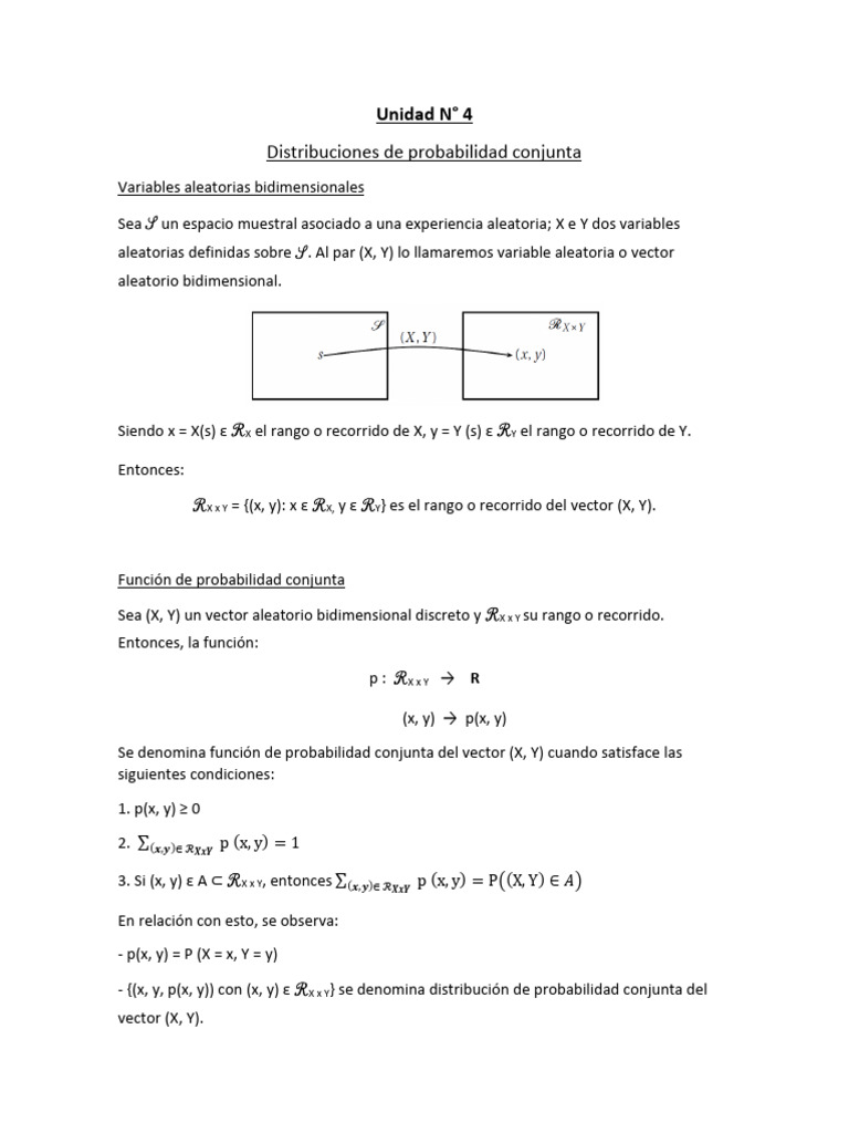 Distribuciones de Probabilidad Conjunta | PDF | Teoría de la estimación ...