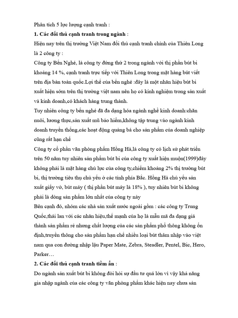 Phân Tích 5 L C Lư NG C NH Tranh | PDF