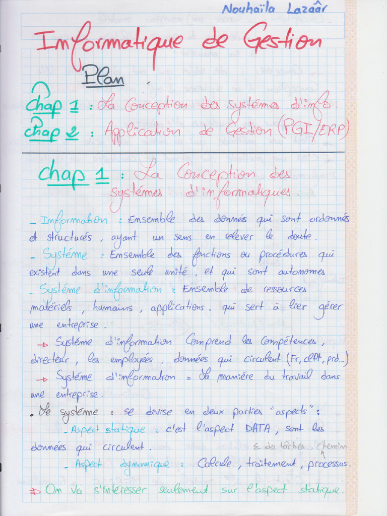 Cours D'informatique de Gestion | PDF Cours D'informatique de Gestion | PDF
