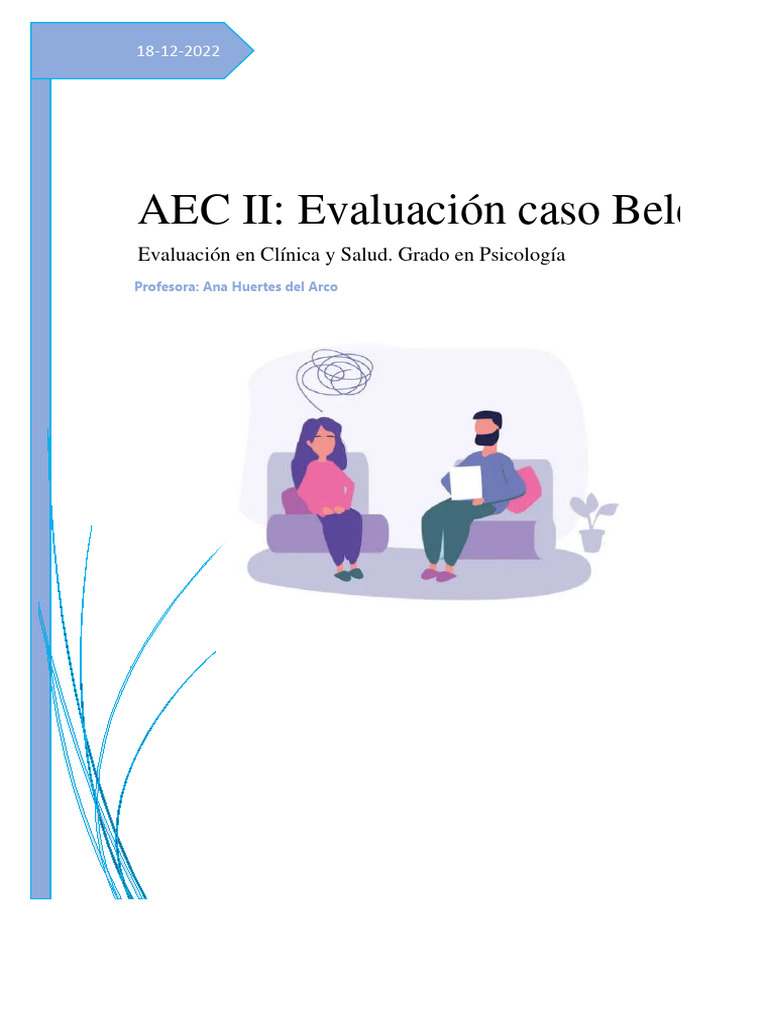 AECII-Evaluación Caso Belén | PDF | Depresión (estado de ánimo) | Trastorno depresivo mayor