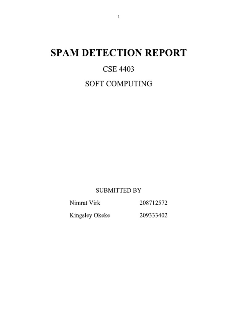 spam email report | PDF