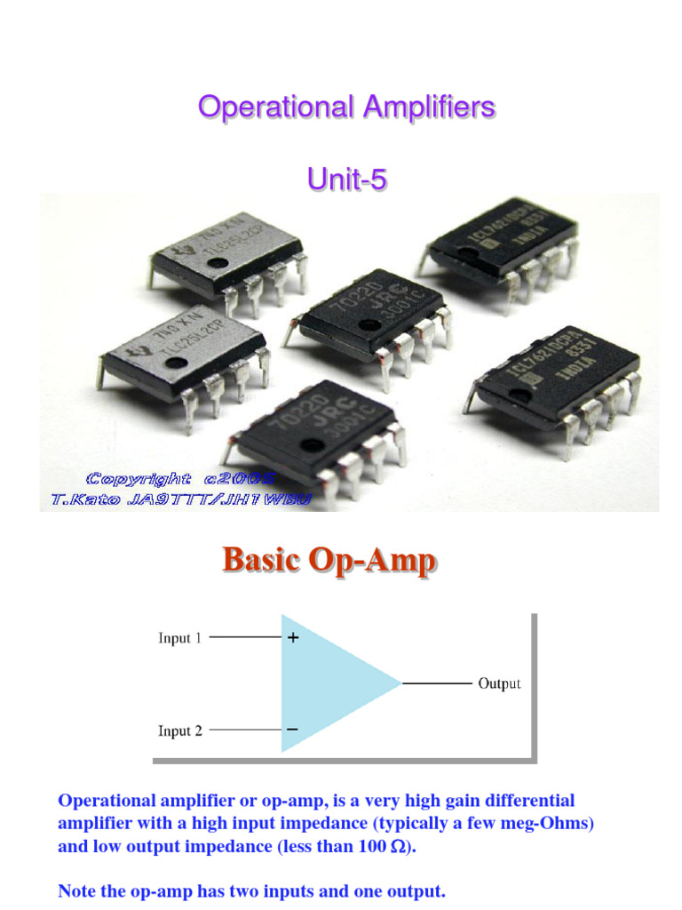 Unit5 | PDF | Operational Amplifier | Amplifier