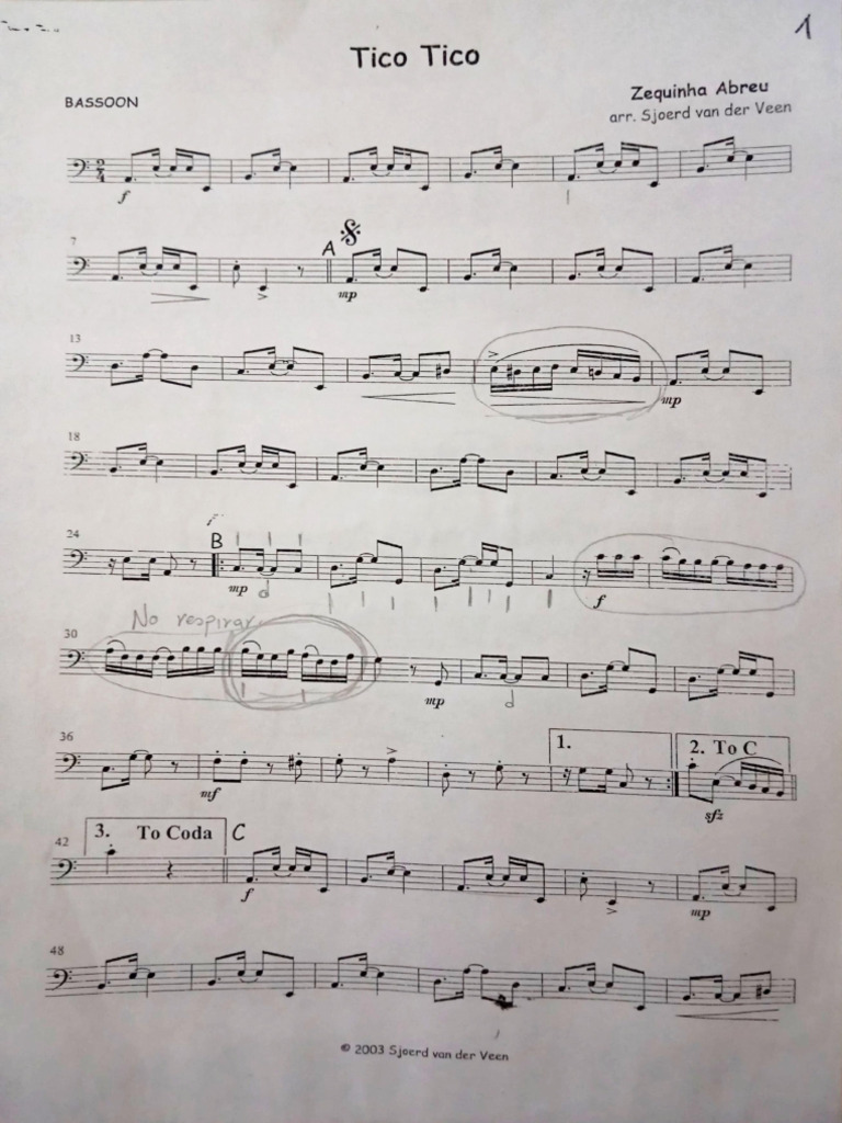 Fagot Tico Tico | PDF