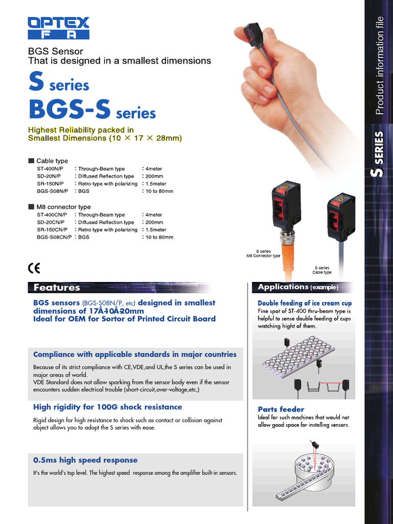 Optex BGS-S | PDF
